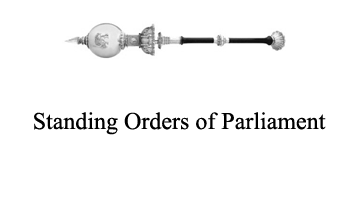 Parliament of Sri Lanka - New Standing Orders of Parliament